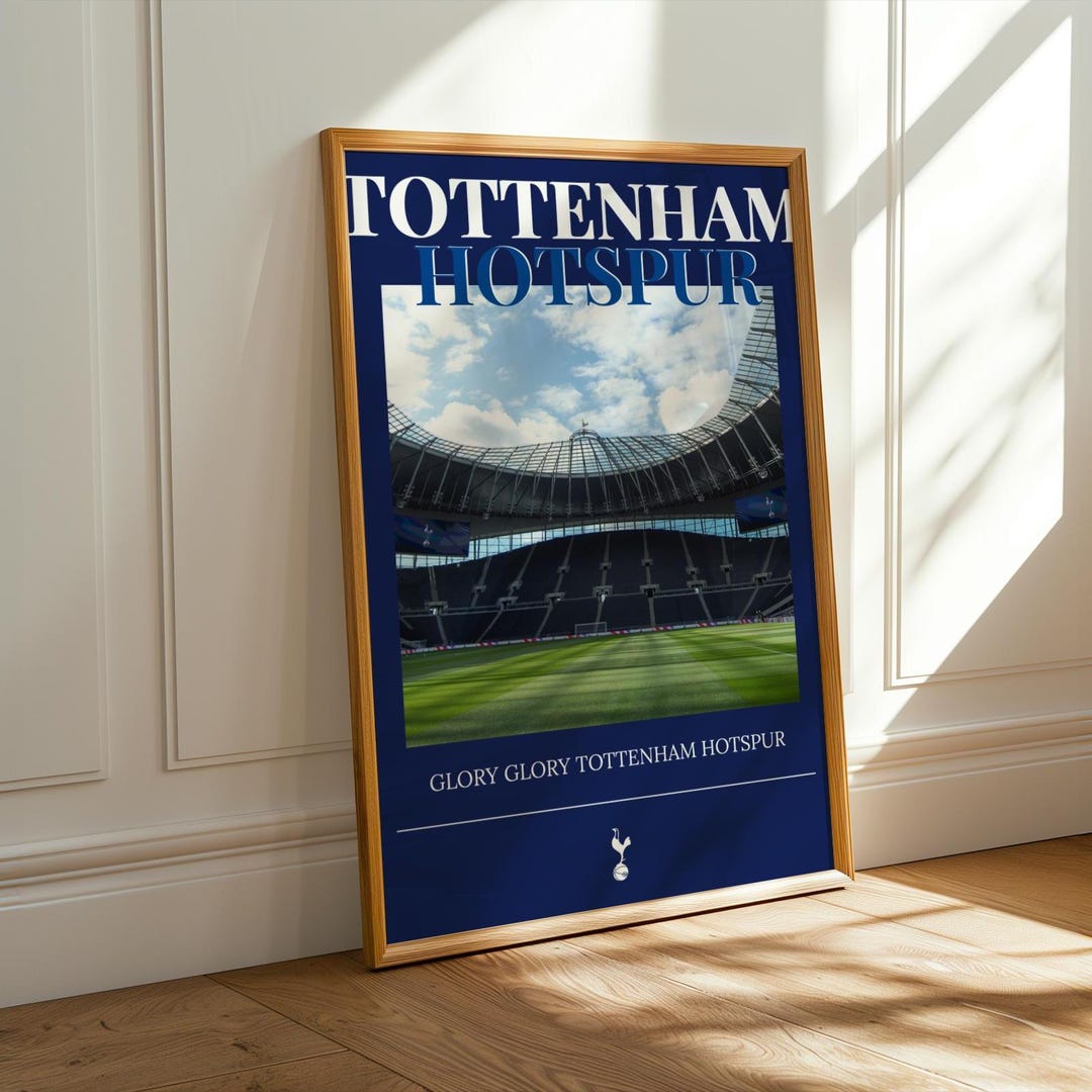 Tottenham Hotspur Stadium Poster W/ Bold Navy Blue Background | Spurs ...
