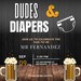 Dudes & Diapers Party Editable Invitation | Men's Party Invitation ...