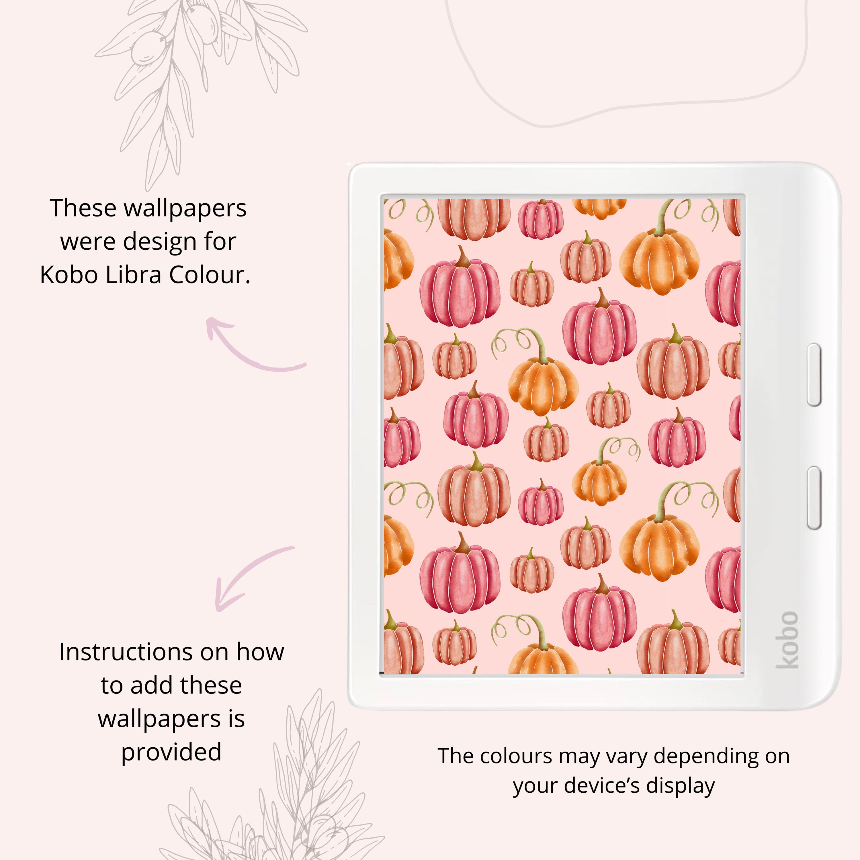 Fall Kobo Libra Colour Wallpapers: 18 Autumn Backgrounds (digital ...