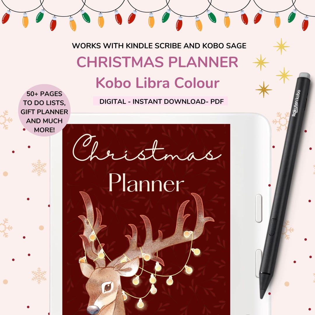 Kobo Christmas Planner for Kobo Libra Colour | Xmas Planner Journal for ...
