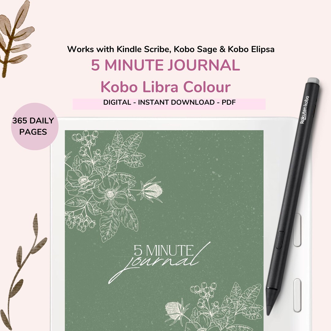 Kobo Libra Colour 5-minute Journal, 365-day Mindfulness Planner ...
