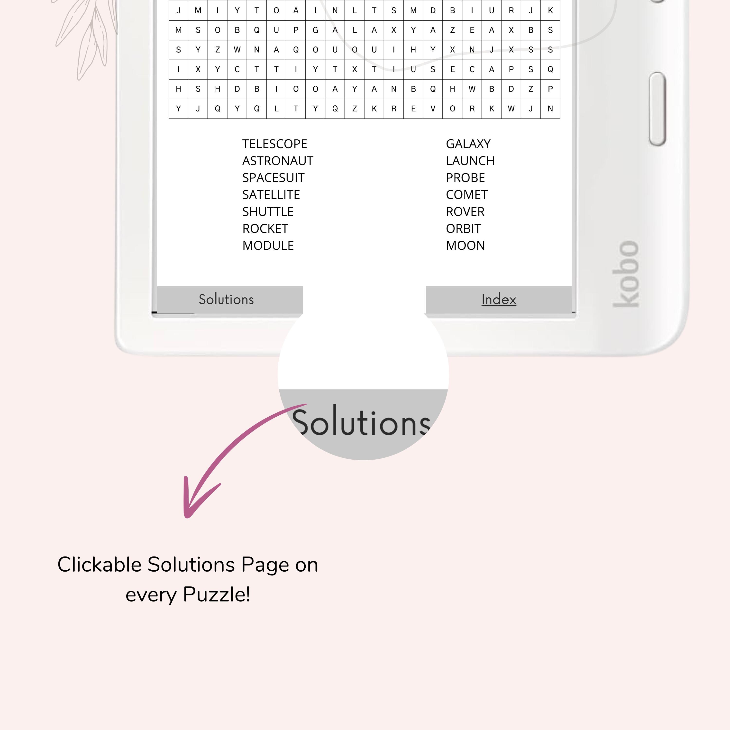 Kobo Word Search Puzzle Bundle: Libra Colour Edition (PDF) - Etsy