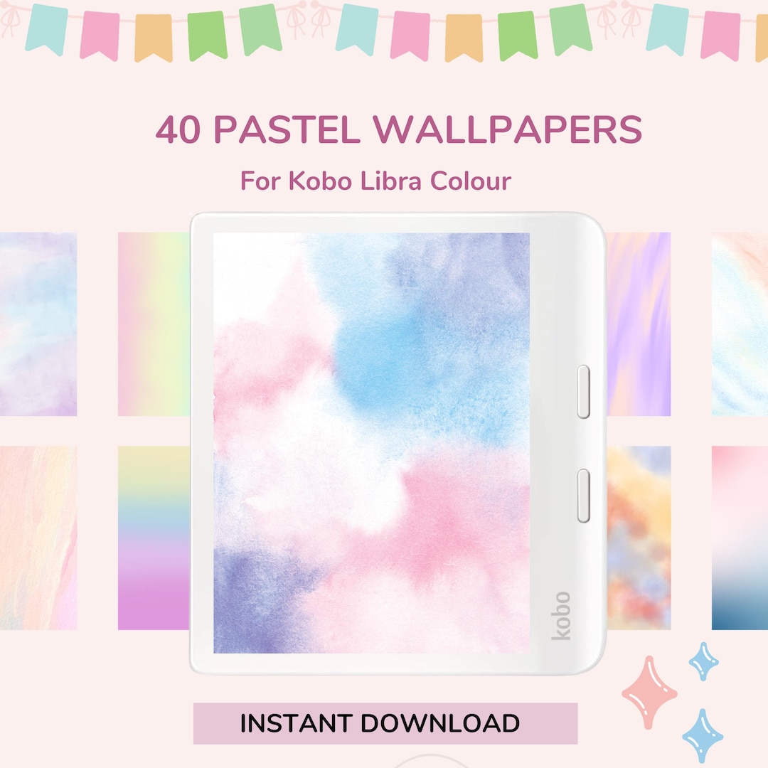 Kobo Libra Colour Wallpapers: 40 Pastel Abstract Designs (digital ...