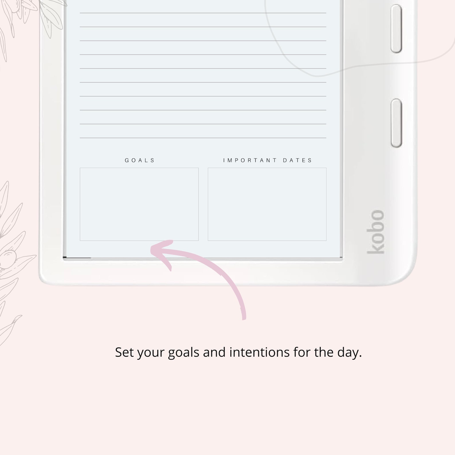 Kobo Libra Colour Daily Journal: Minimalist Planner (digital Download ...