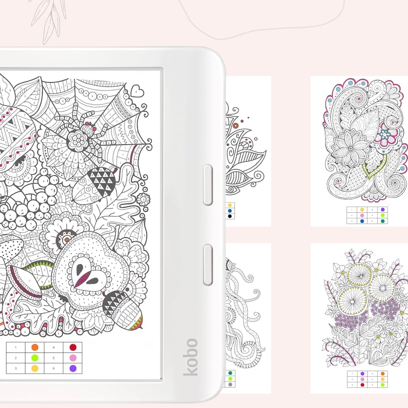 Kobo Libra Colour: Digital Color by Numbers Bundle (digital Download ...