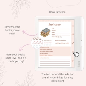 Kobo Reading Journal Planner for Kobo Libra Colour | Kobo Planner ...