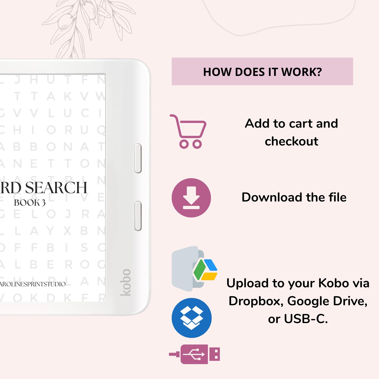 Kobo Libra Colour Word Search Game Puzzle Wordsearch Pen Stylus ...