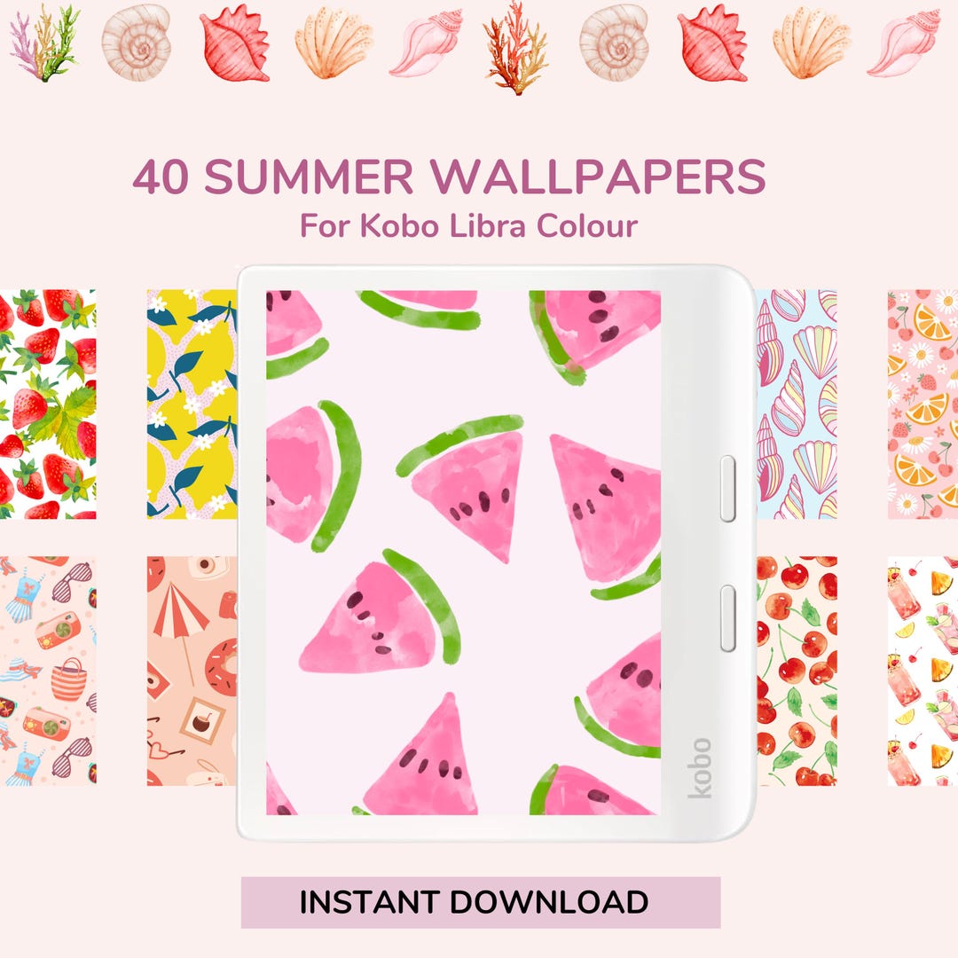 Kobo Libra Colour Summer Wallpapers: Beach Holiday Themes (digital ...