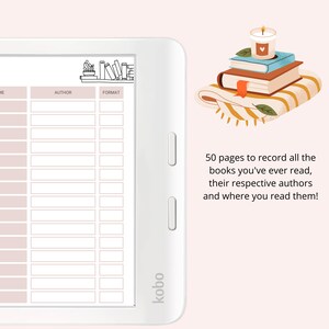 Kobo Libra Colour Personal Library: Reading Journal (PDF Download) - Etsy