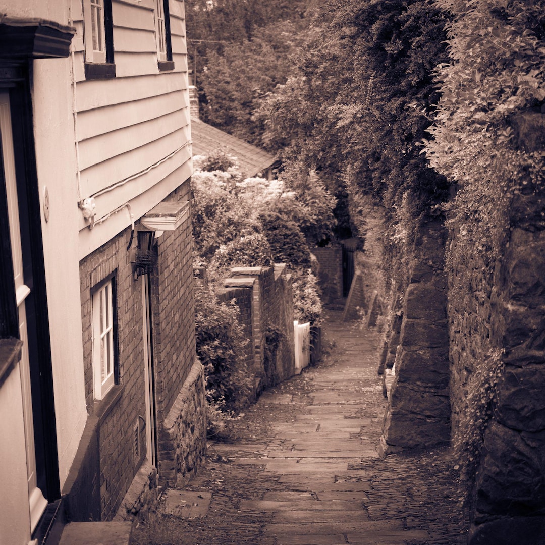Otford Kent Photo: Vintage Timber Buildings, Sepia England Street ...