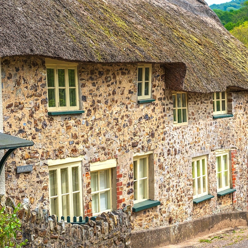 Traditional Thatch Cottage Photo, Old Village Charm, Gittisham Devon Download" - Etsy