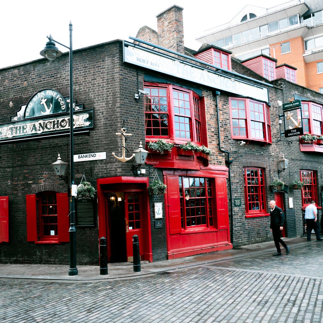 Vintage London Pub Photo: Thames River, Historic Architecture (digital ...