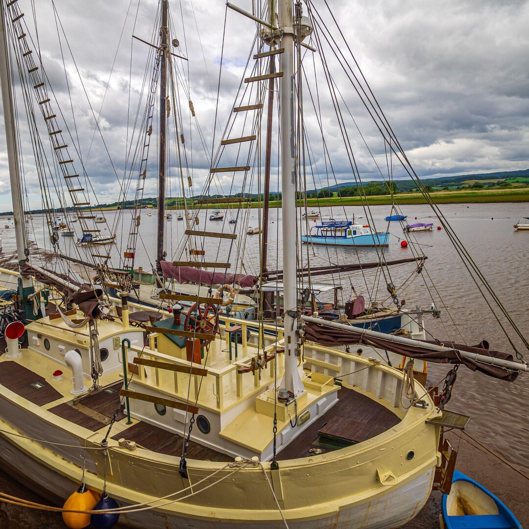 Sailing Barge on River Exe - Topsham Quay Photo | Digital Download - Etsy