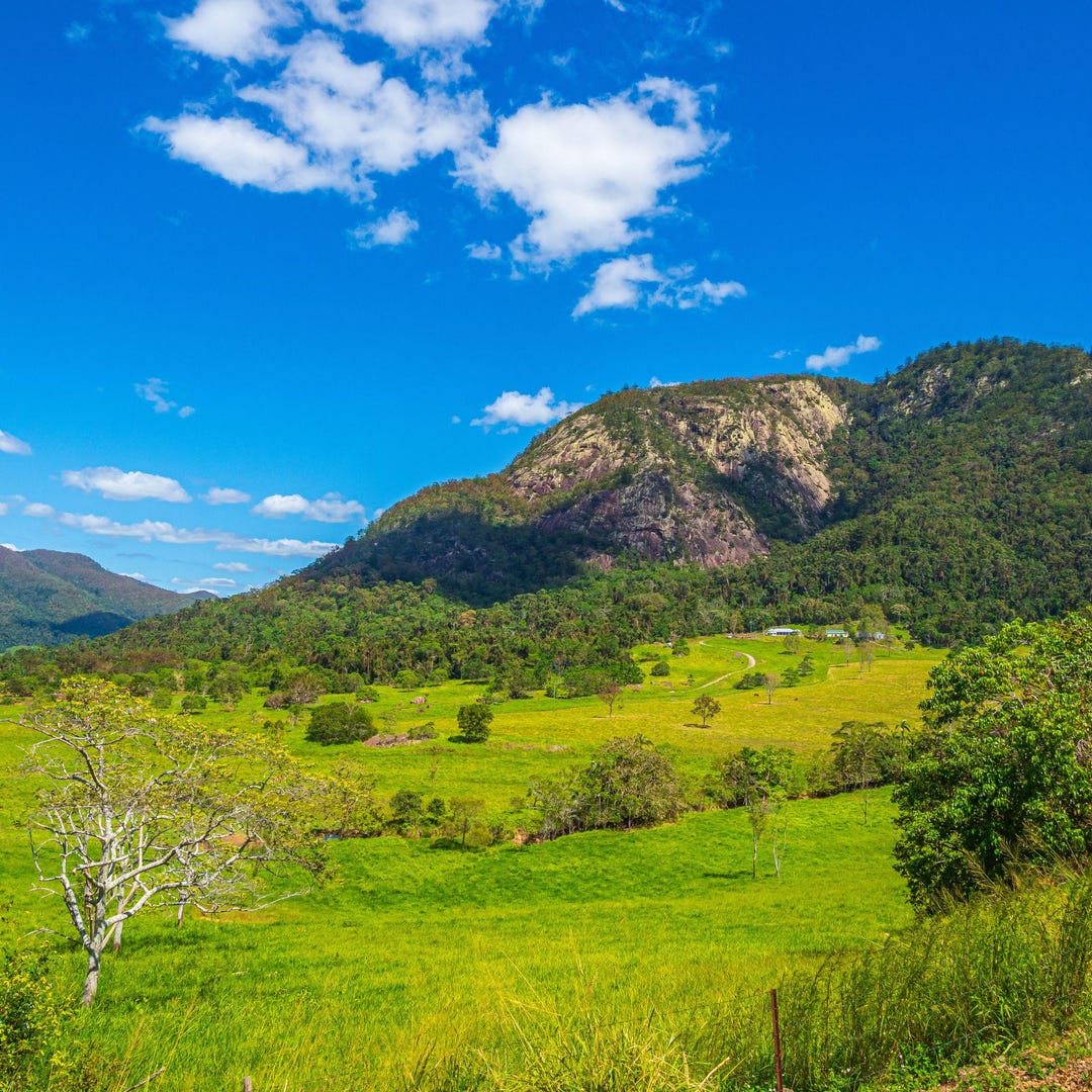 Queensland Farm Landscape Photo: Australian Mountain View Art (digital ...