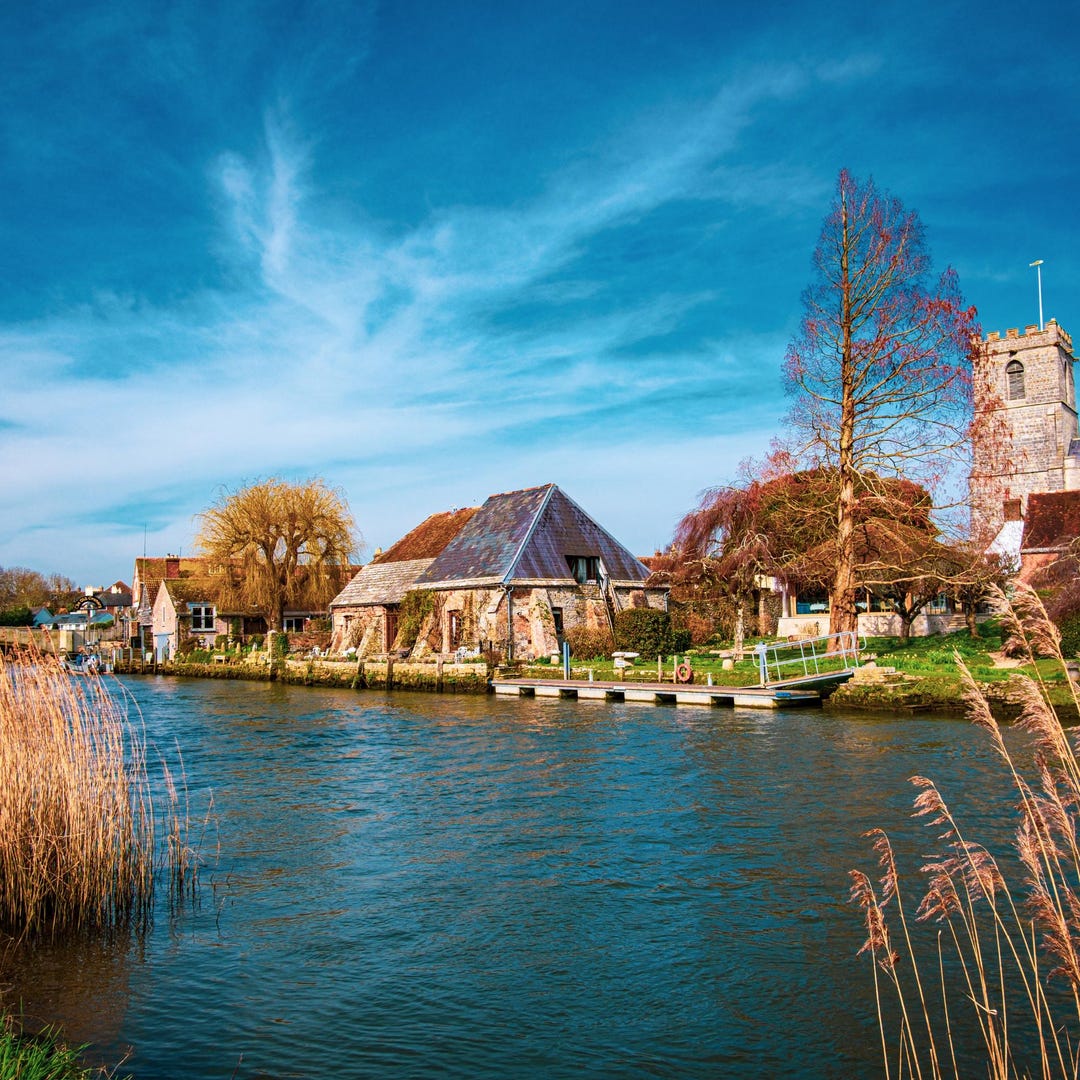 River Frome and Rushes Photo Download, Spring England Landscape, Fine ...