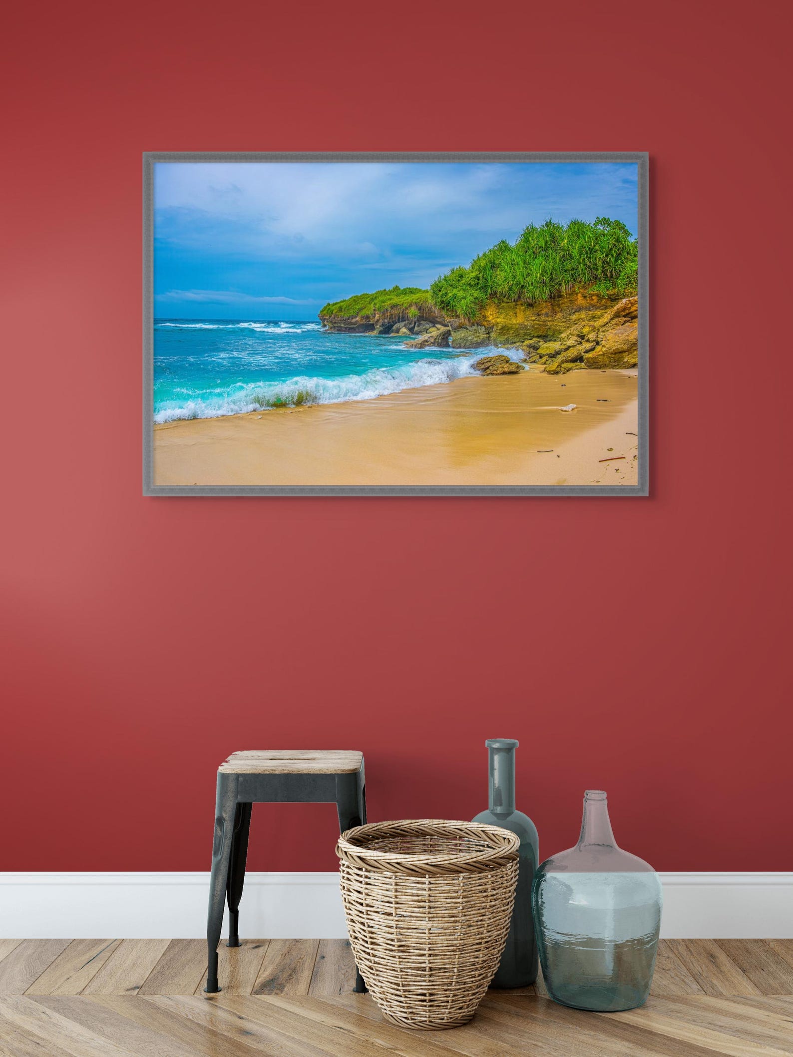 Bali Beach Photography - Azure Sea & Gentle Waves Print, Instant ...