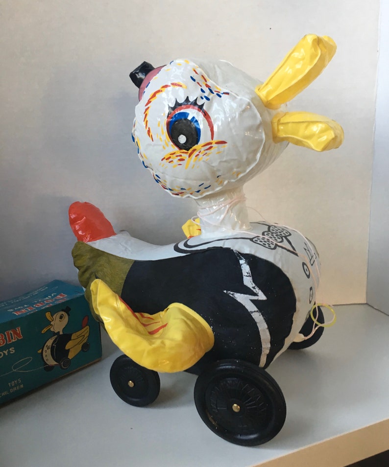 Adorable Top Hat Duck Red Robin Vinyl Inflatable Pull Toy - Etsy