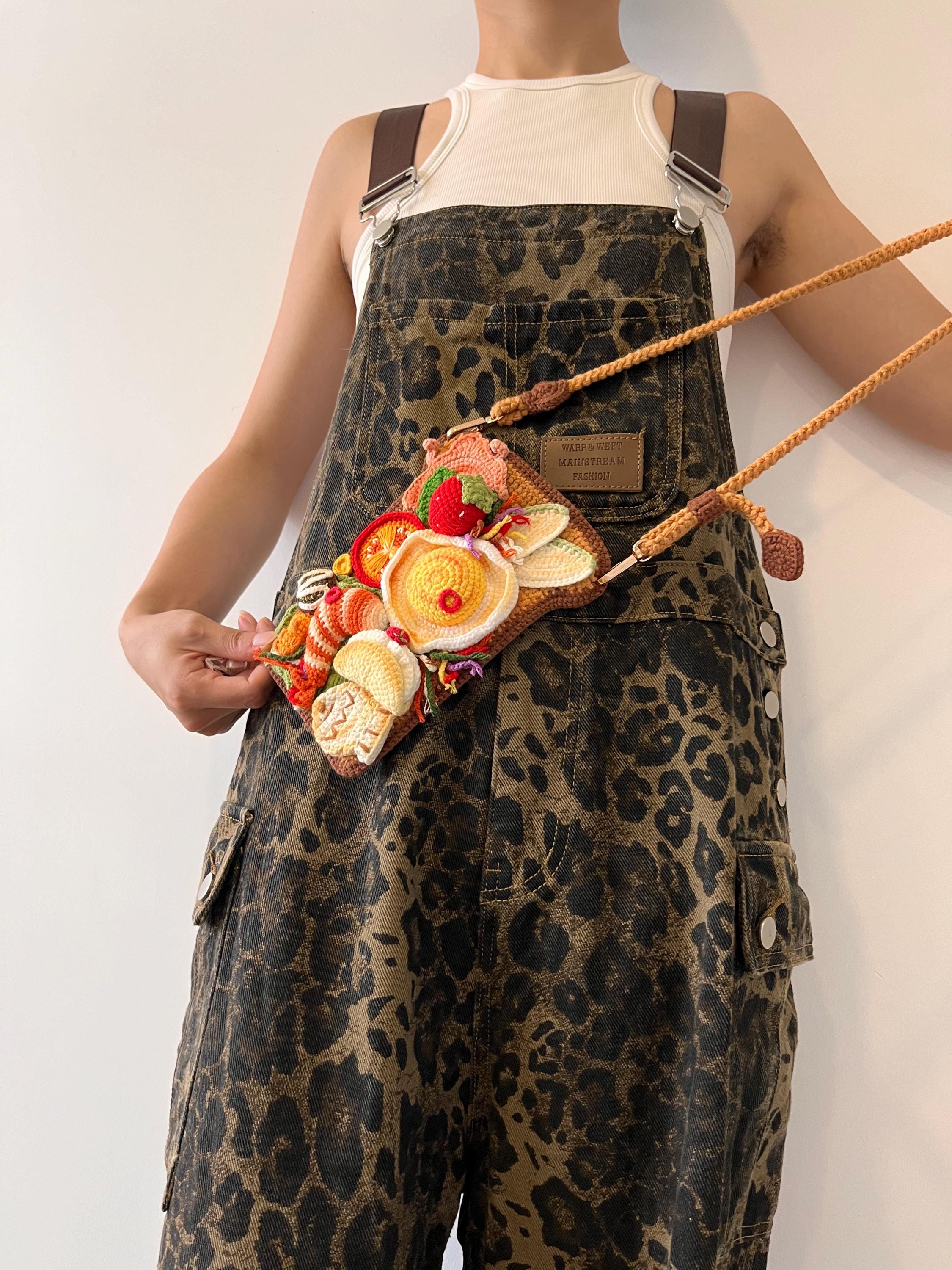 Handmade Crochet Bread Slice Crossbody Bag, Food-themed Purse - Etsy