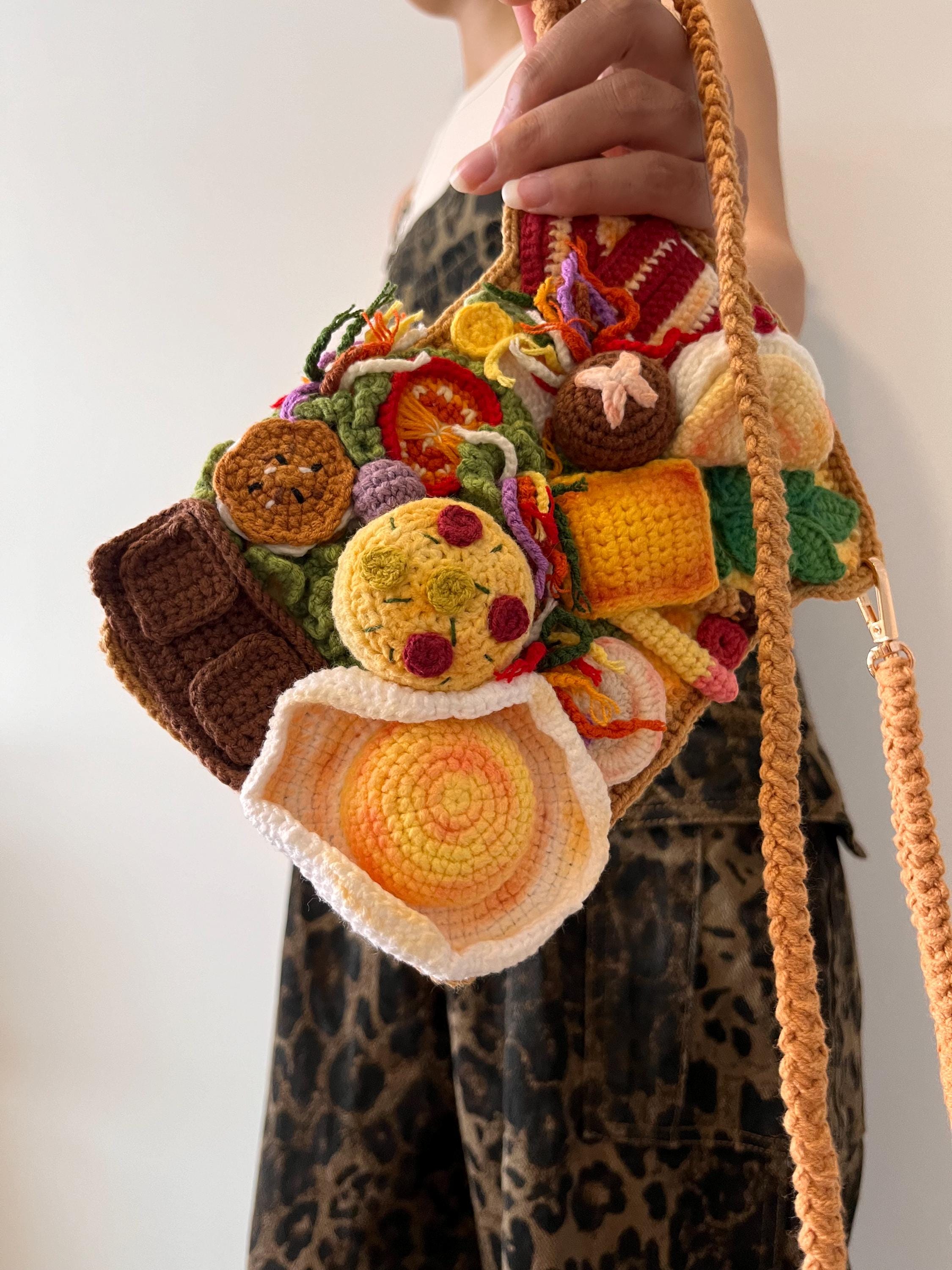 Handmade Crochet Bread Slice Crossbody Bag, Food-themed Purse - Etsy