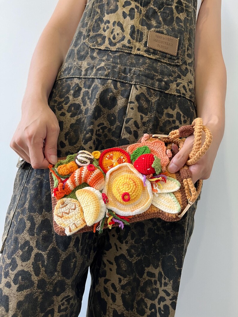 Handmade Crochet Bread Slice Crossbody Bag, Food-themed Purse - Etsy