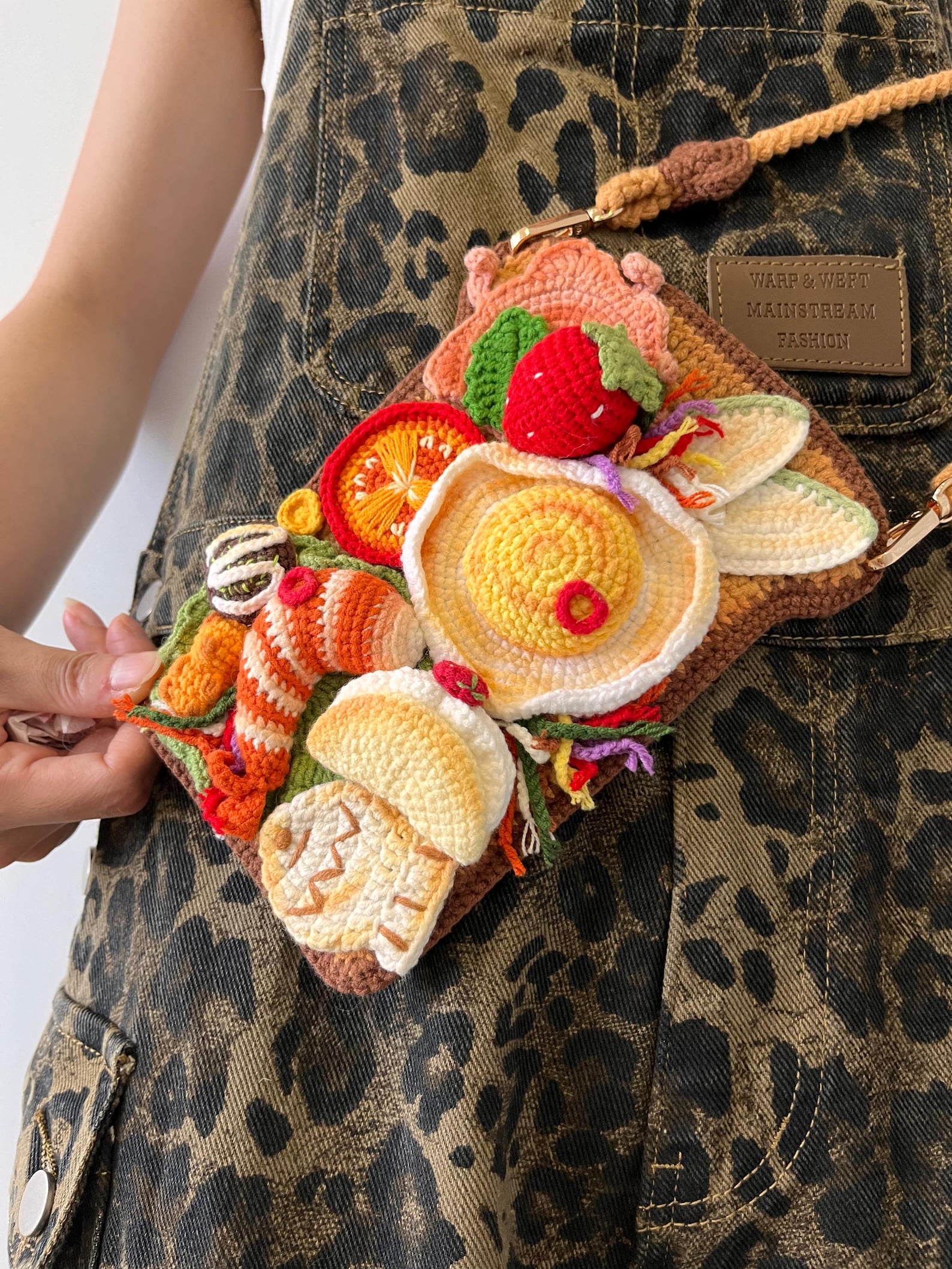 Handmade Crochet Bread Slice Crossbody Bag, Food-themed Purse - Etsy