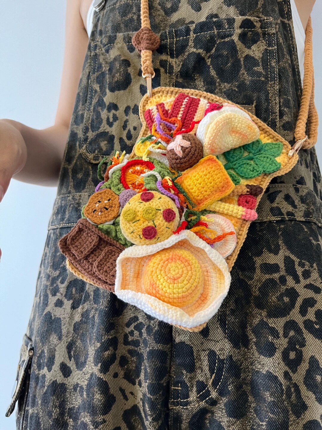 Handmade Crochet Bread Slice Crossbody Bag, Food-themed Purse - Etsy