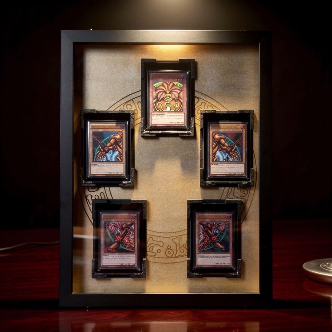 Yu-gi-oh! Exodia Wooden Frame – Gold | Display for 5 Magnetic Holder ...
