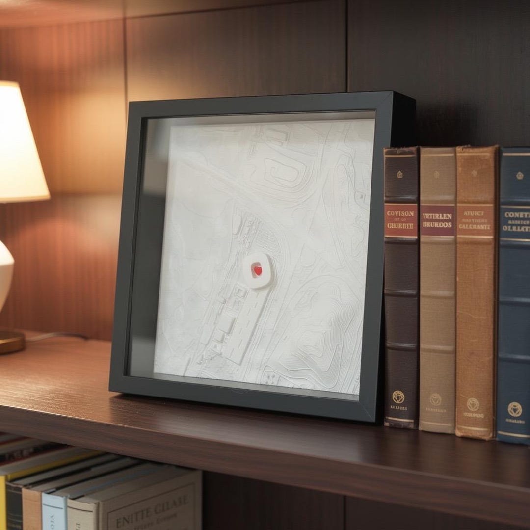Stadium Map Frame With Topography – Personalized Wall Art of Your ...