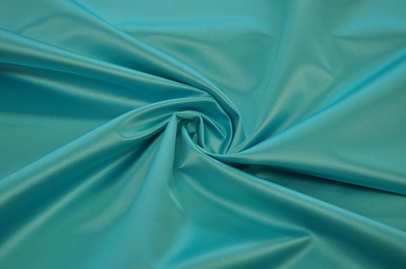 Italian Silk Smooth Thick Light Turquoise Fabric by the Meter - Etsy