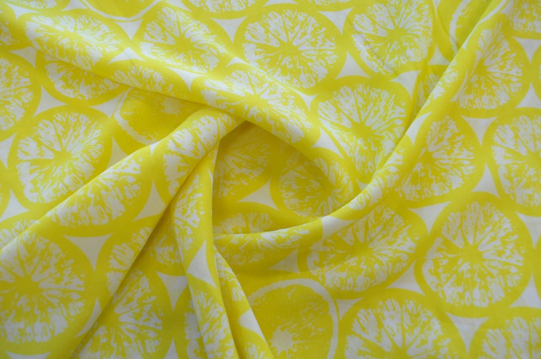 Lemon Yellow Silk Fabric by the Meter for Sewing Clothes - Etsy