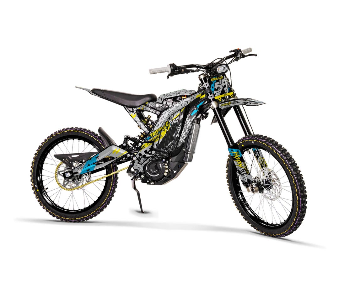 Full Graphic Kit for Surron Light Bee / Ebike Wrap With Rider Id and ...