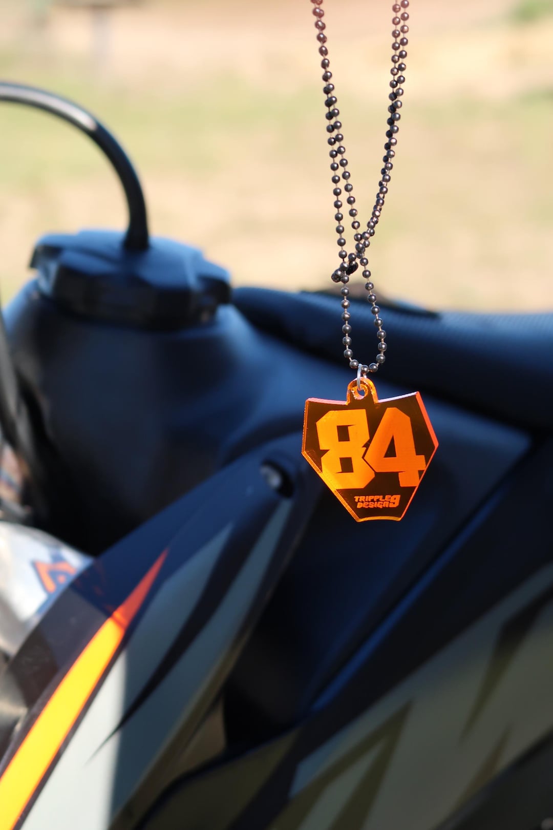 Motocross Plate Personalised Acrylic Necklace /// Enduro Quad GNCC Mtb ...