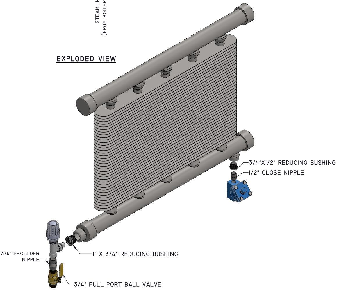 Steam Radiator, 2-pipe, Model A-DIY Engineering Drawing Plans - Etsy