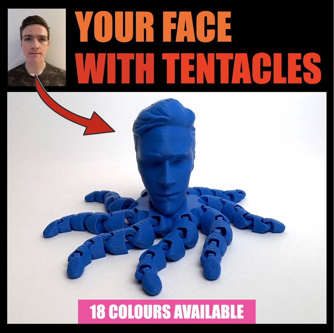 Octo-me, Your Head 3D Printed With Flexi Octopus Tentacles. the ...