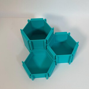 Modular Interlocking Hexagon Desk Organiser - Customisable Desk Storage ...