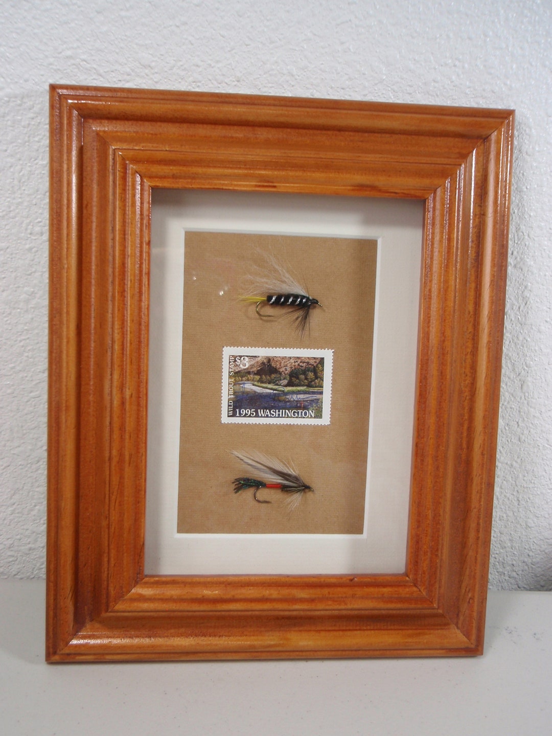 1995 Washington Wild Trout Stamp, Signed by Artist, With Trout Streamer ...