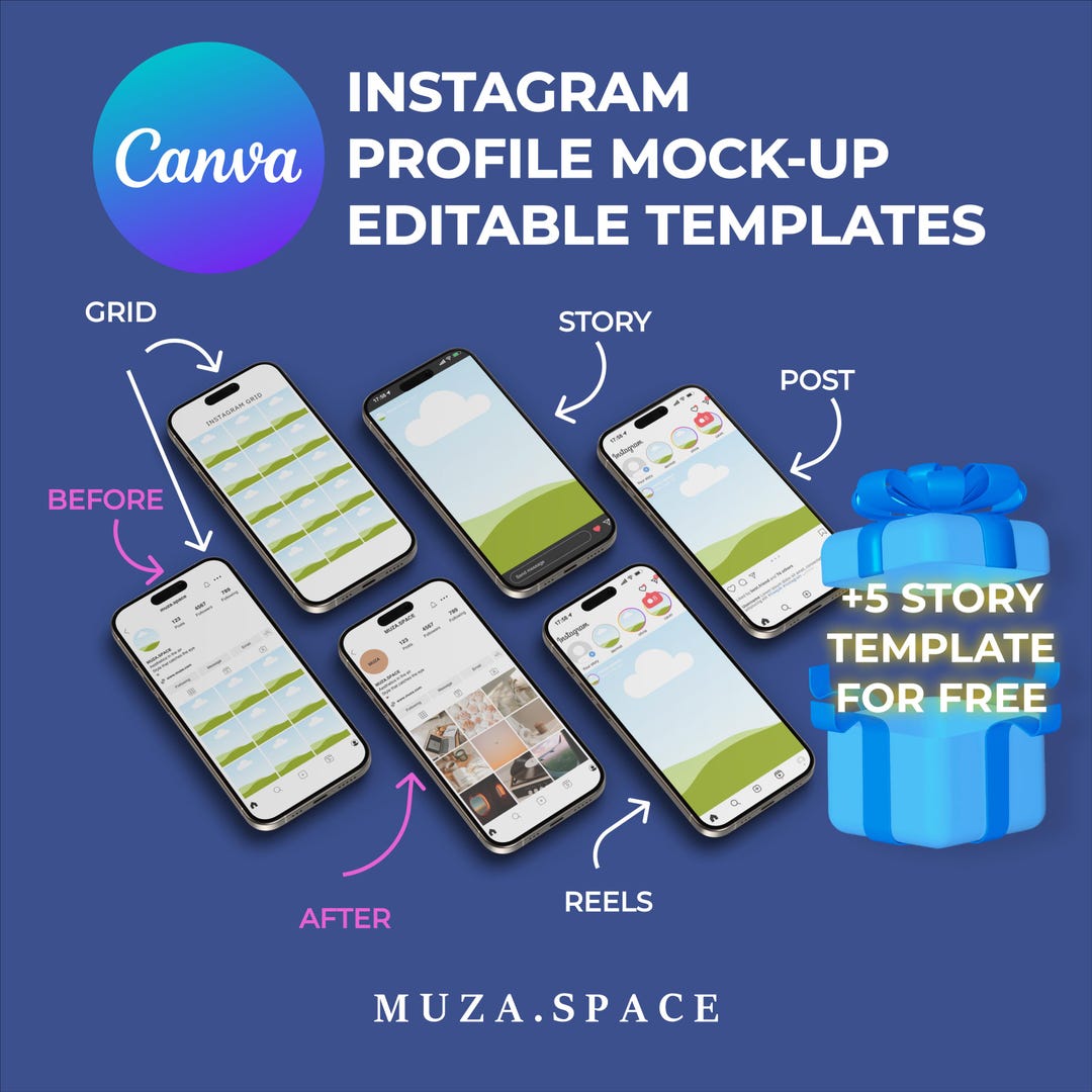 Editable Instagram Templates Bundle | Canva Reels, Posts & Story ...