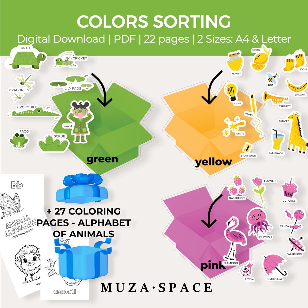 Color Sorting and Matching Game – Fun Toddler Activity | Montessori ...