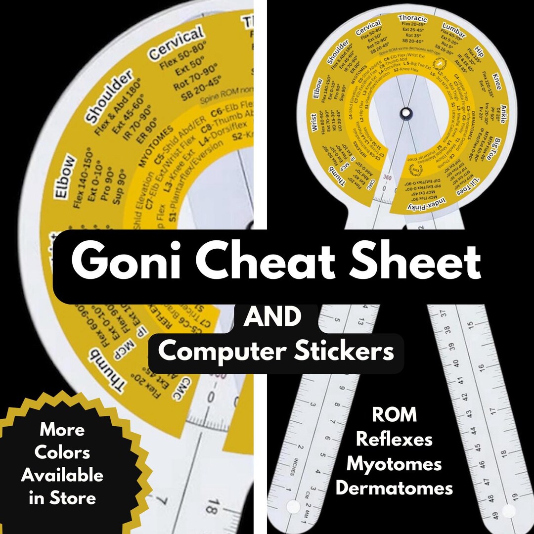 Goniometer & Laptop Stickers Yellow - Etsy