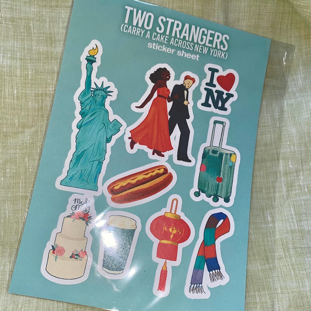 Two Strangers Carry a Cake (across New York) A5 Sticker Sheet - Etsy