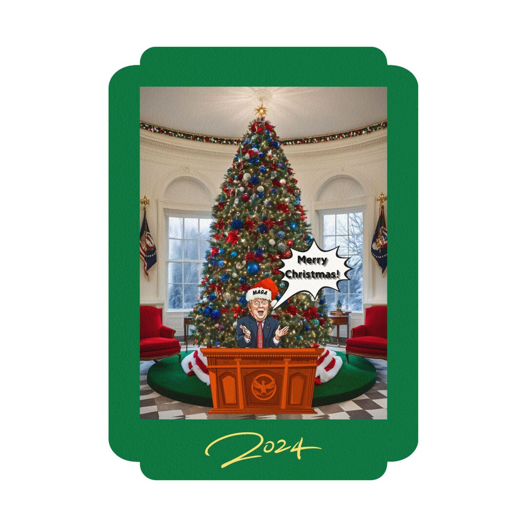 Postcards, Trump Christmas 2024 Post Cards, Festive Nostalgic Holiday ...