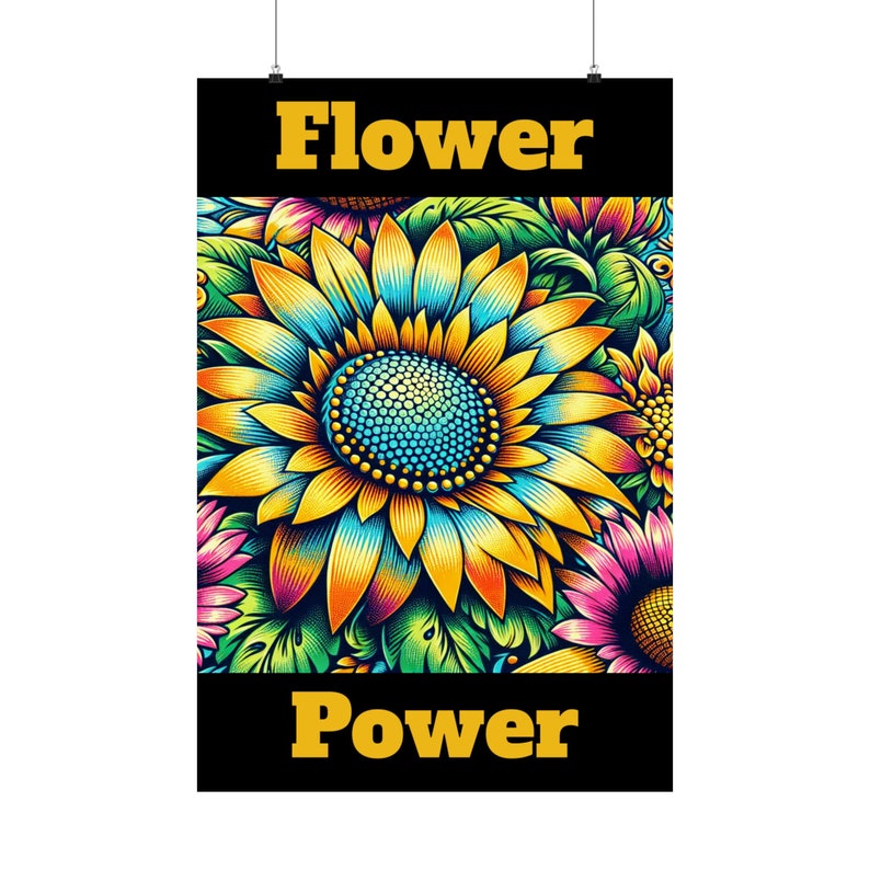 Flower Power Poster - Etsy
