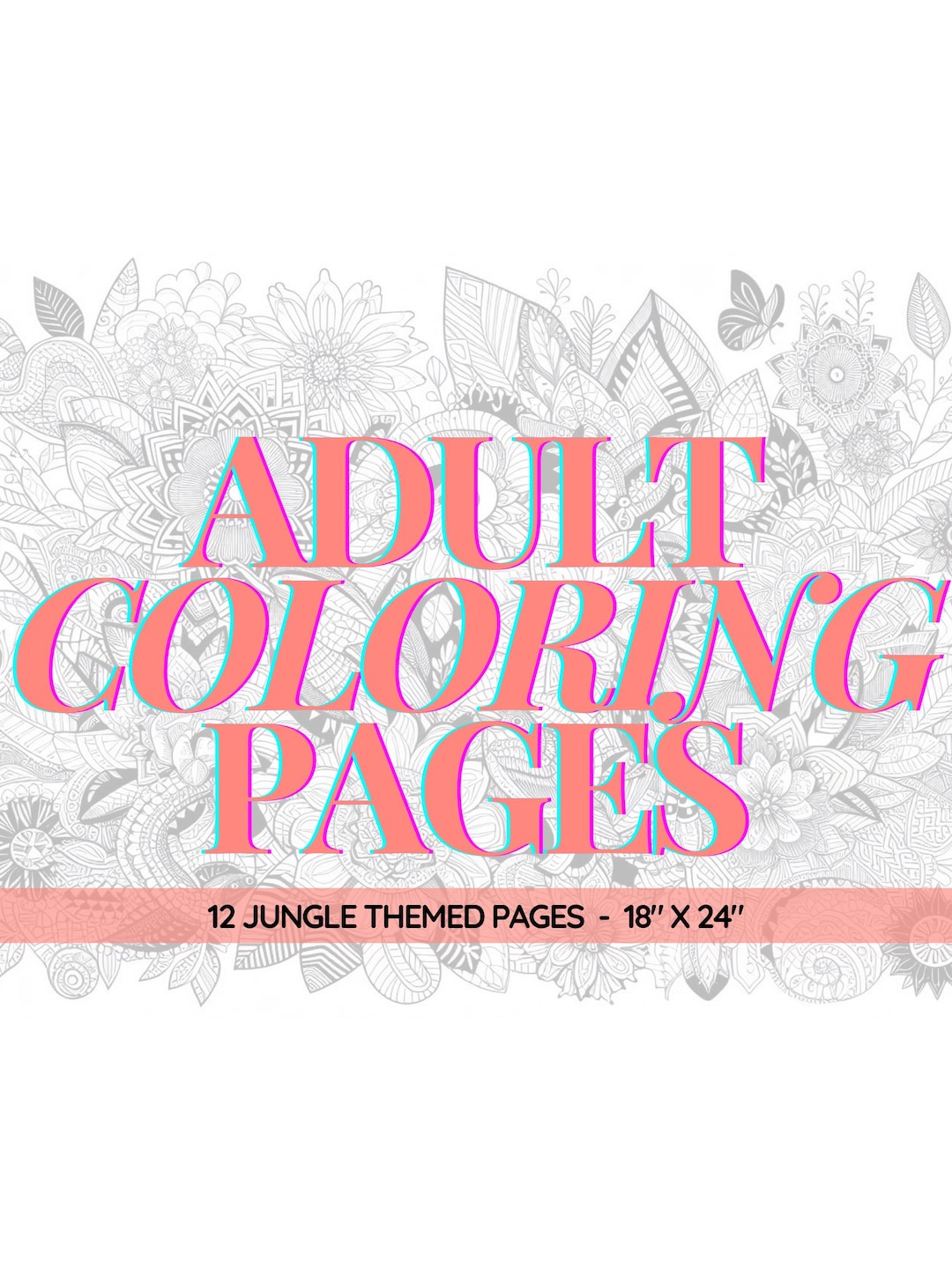 Adult Jungle Coloring Book Pages - Etsy