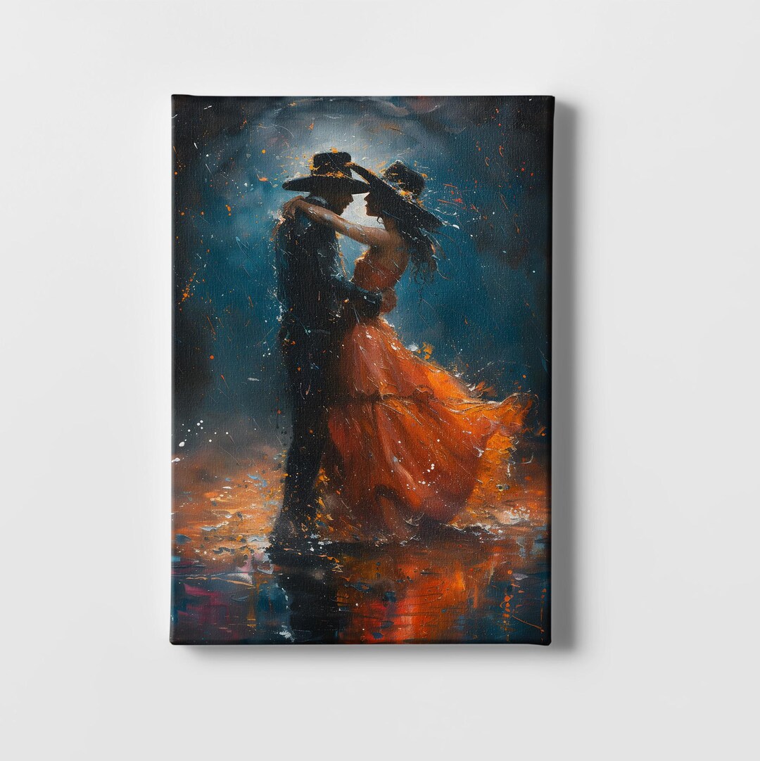 Flamenco Dancing Couple Wall Art - Spanish Culture Rain Dance Canvas ...