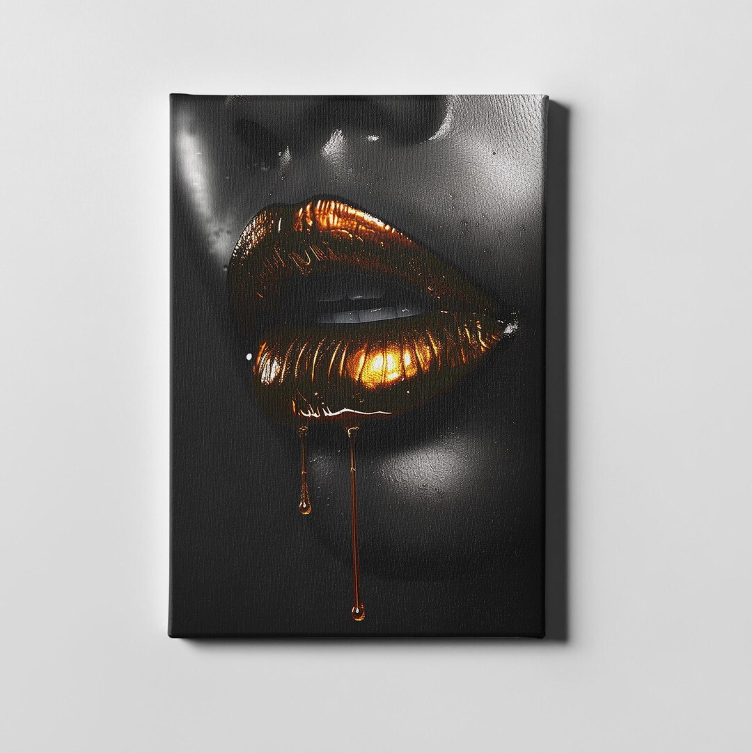 Golden Honey Lips African Woman Art – Luxury Culture Canvas - Etsy