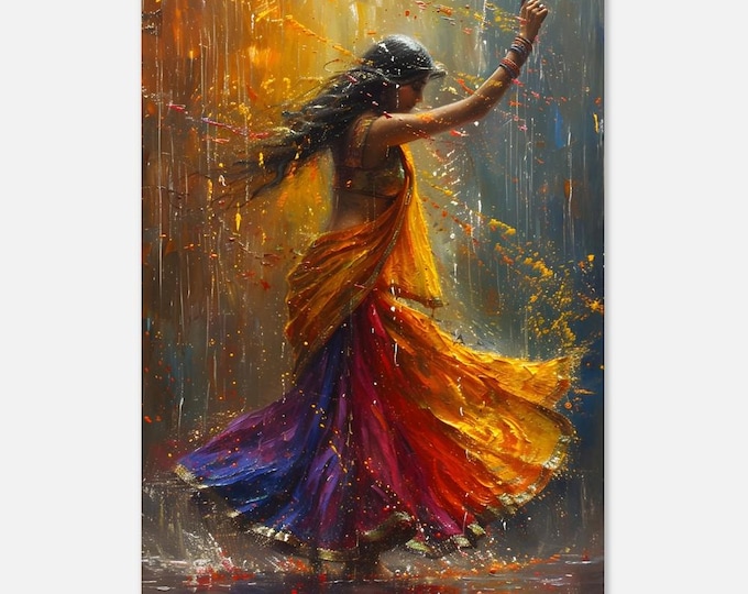 Indian Woman Dancing Wall Art Indian Home Decor Traditional Indian ...