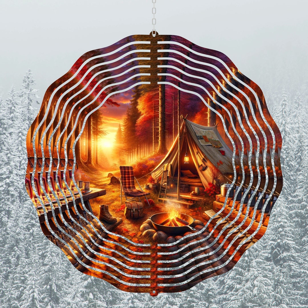 Camping Wind Spinner Digital Design | 5 PNG Files | DIY Wind Spinner ...