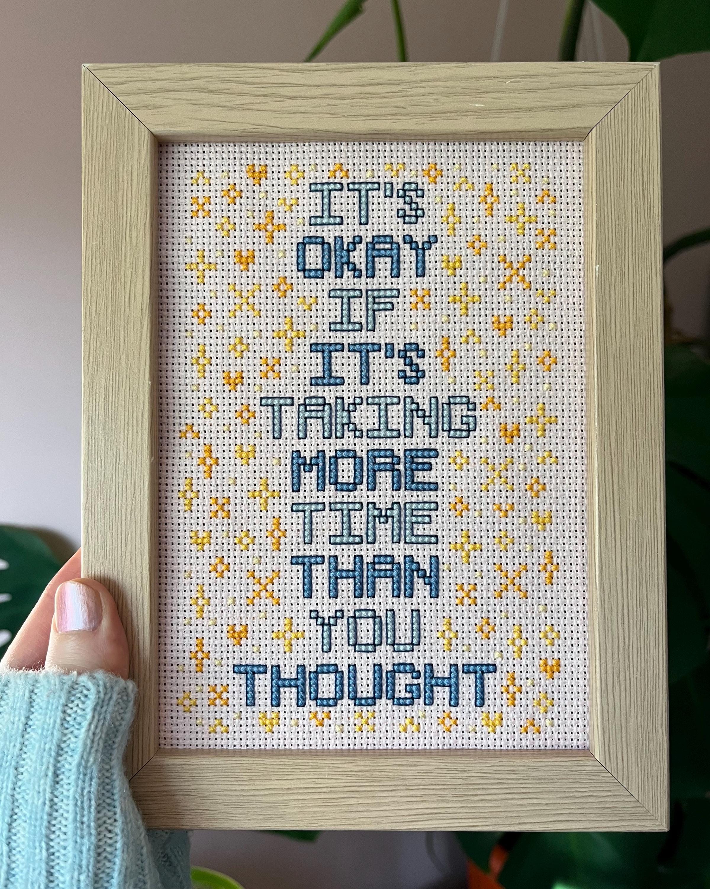 Positive Affirmation Cross Stitch Pattern - Motivational Cross Stitch ...