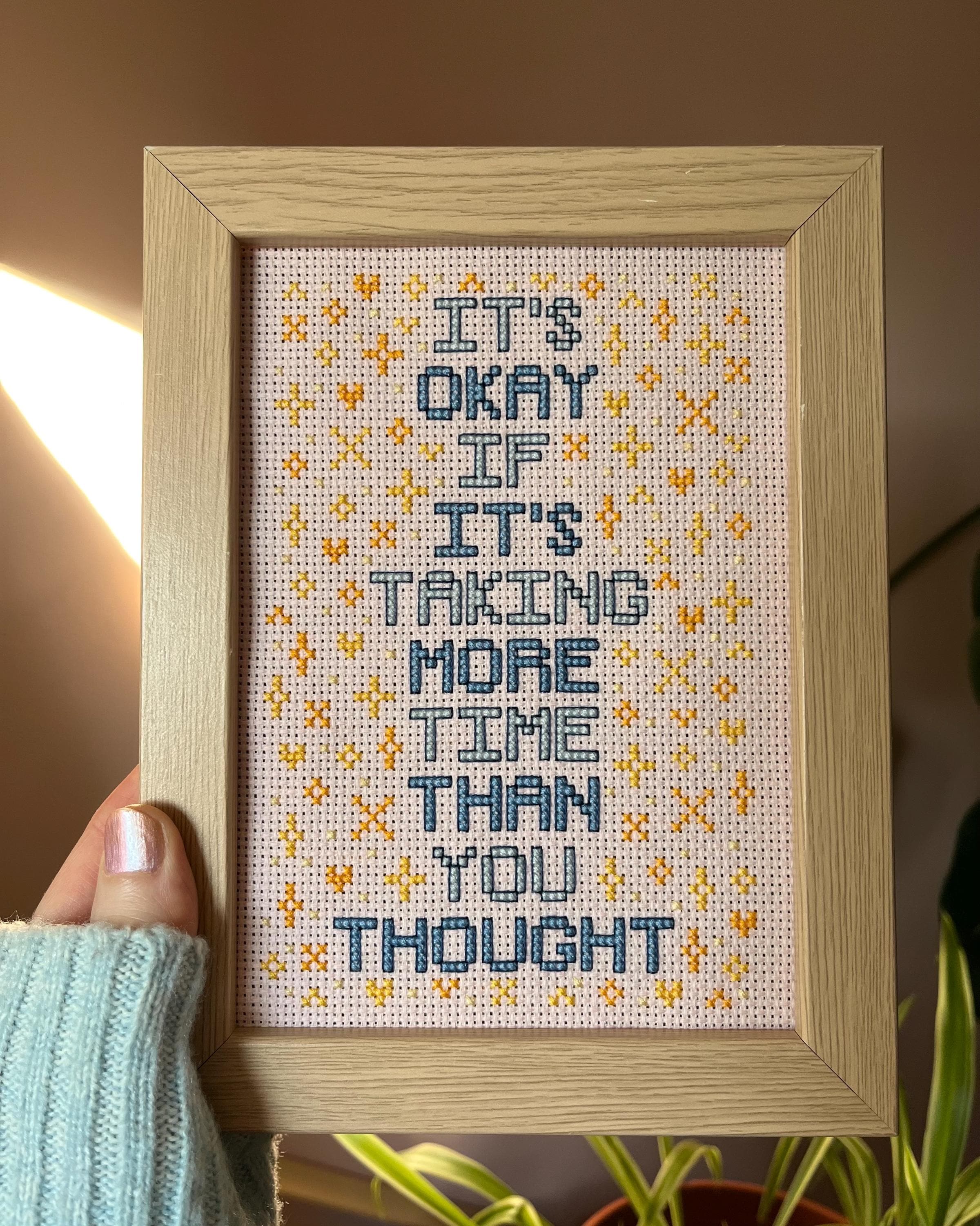 Positive Affirmation Cross Stitch Pattern - Motivational Cross Stitch ...