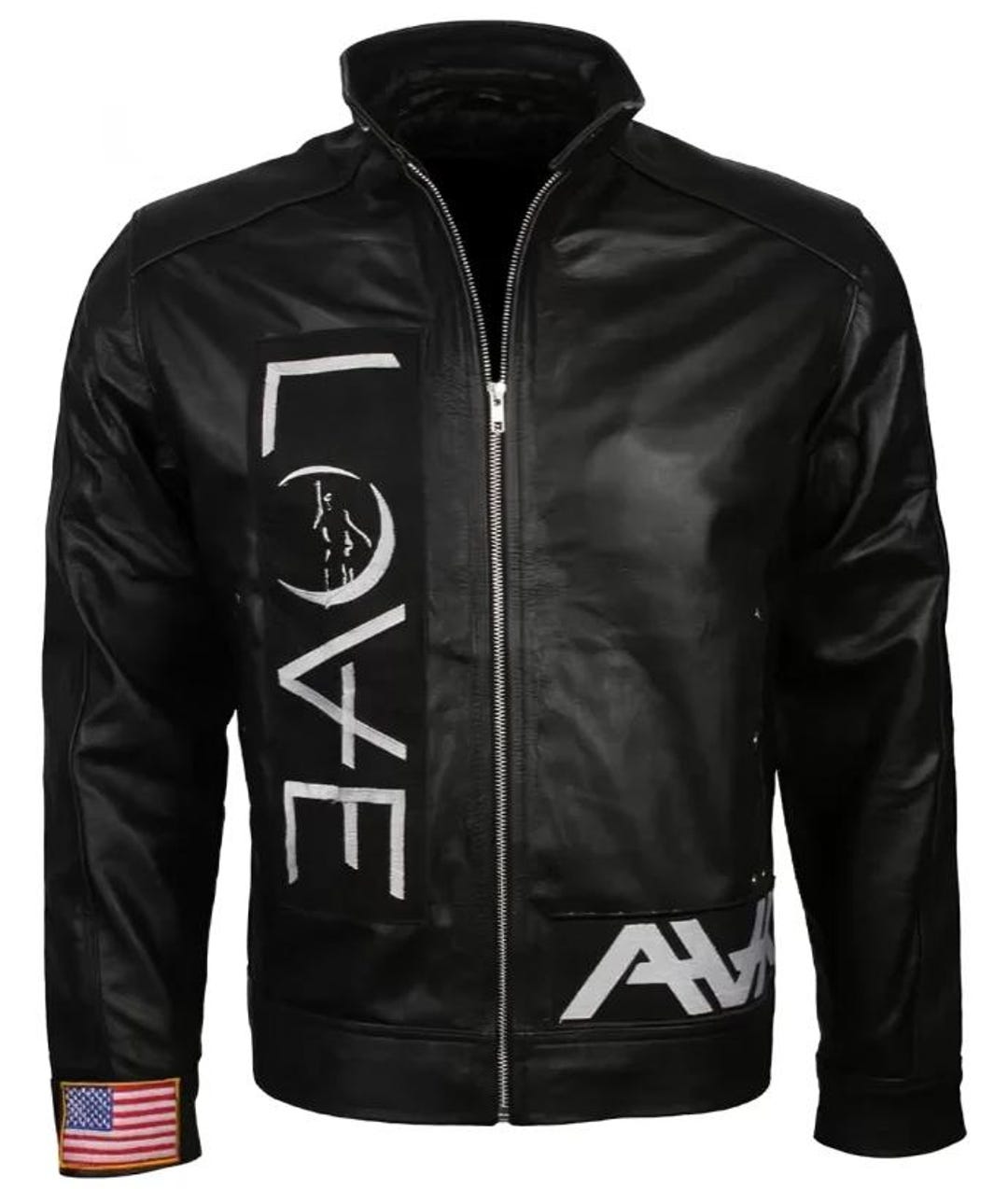 Love Tom Delonge Black Biker Leather Jacket Customized - Etsy